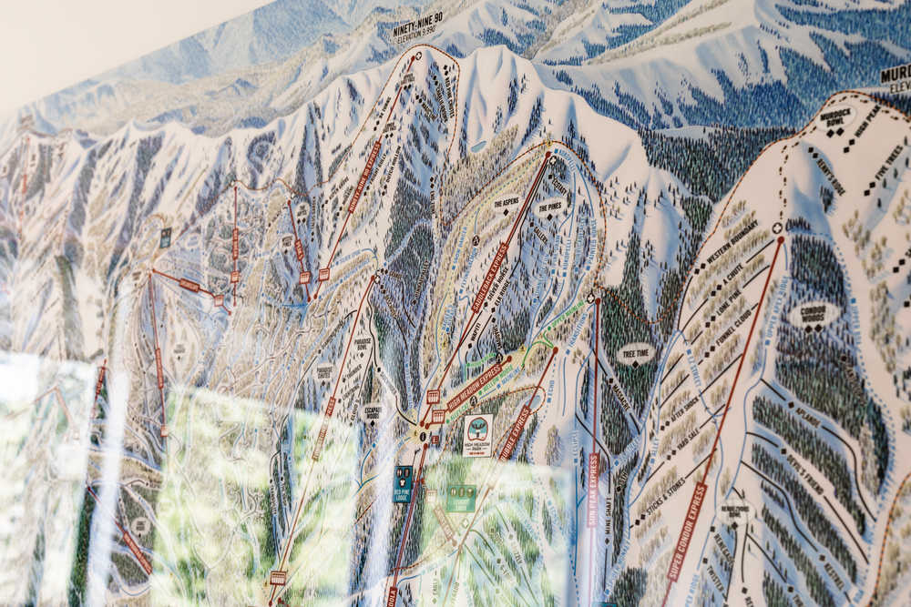 Ski Resort Trail Maps for Your Home or Office