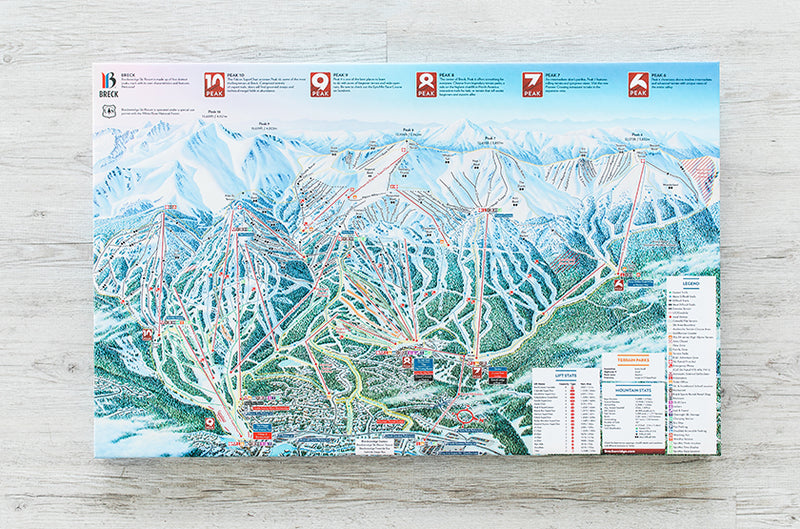 Ski Resort Trail Maps for Your Home or Office