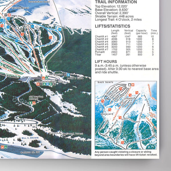 Breckenridge Resort Map 1980