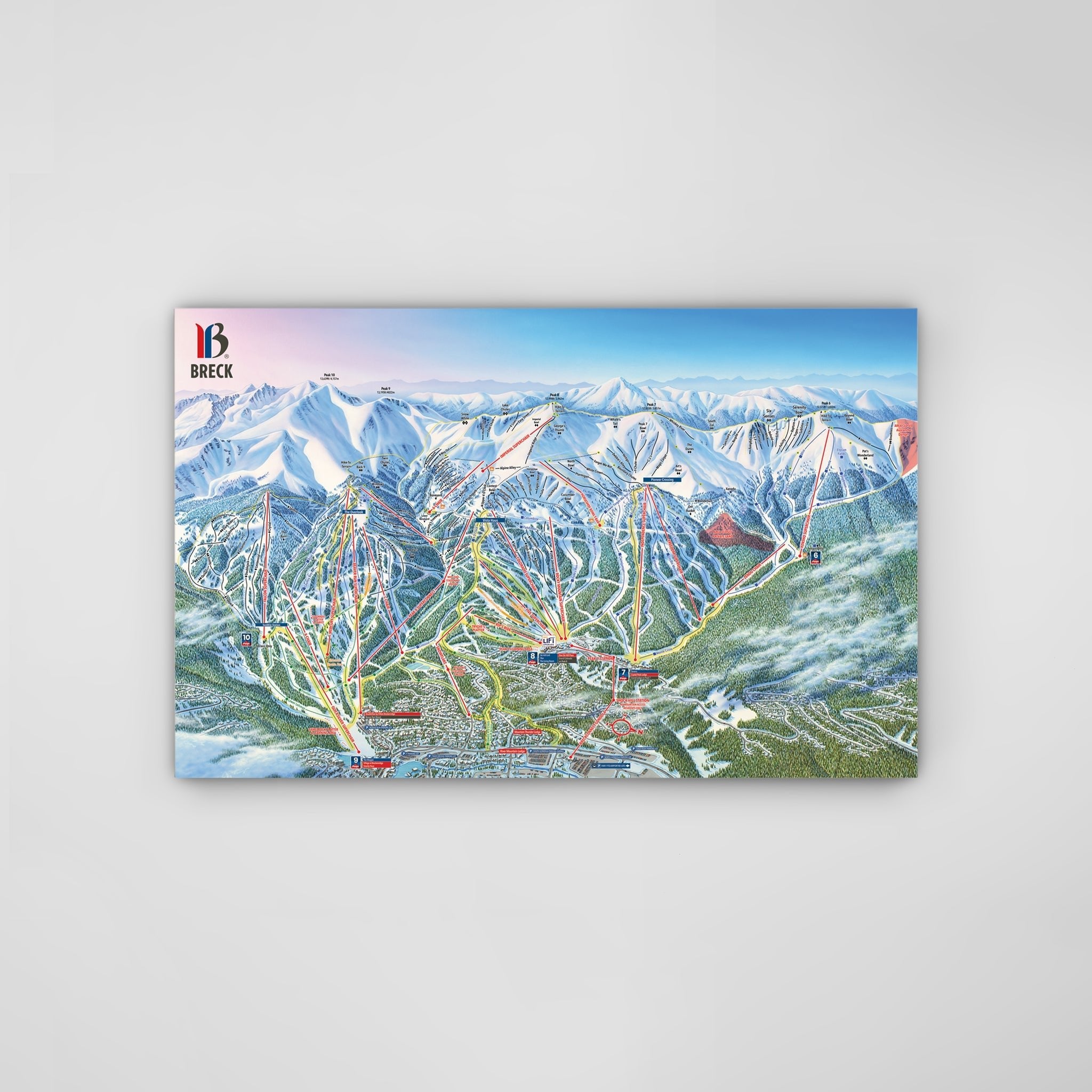 Mapa De Colorado Breckenridge Breckenridge, Colorado Wooden Ski Trail