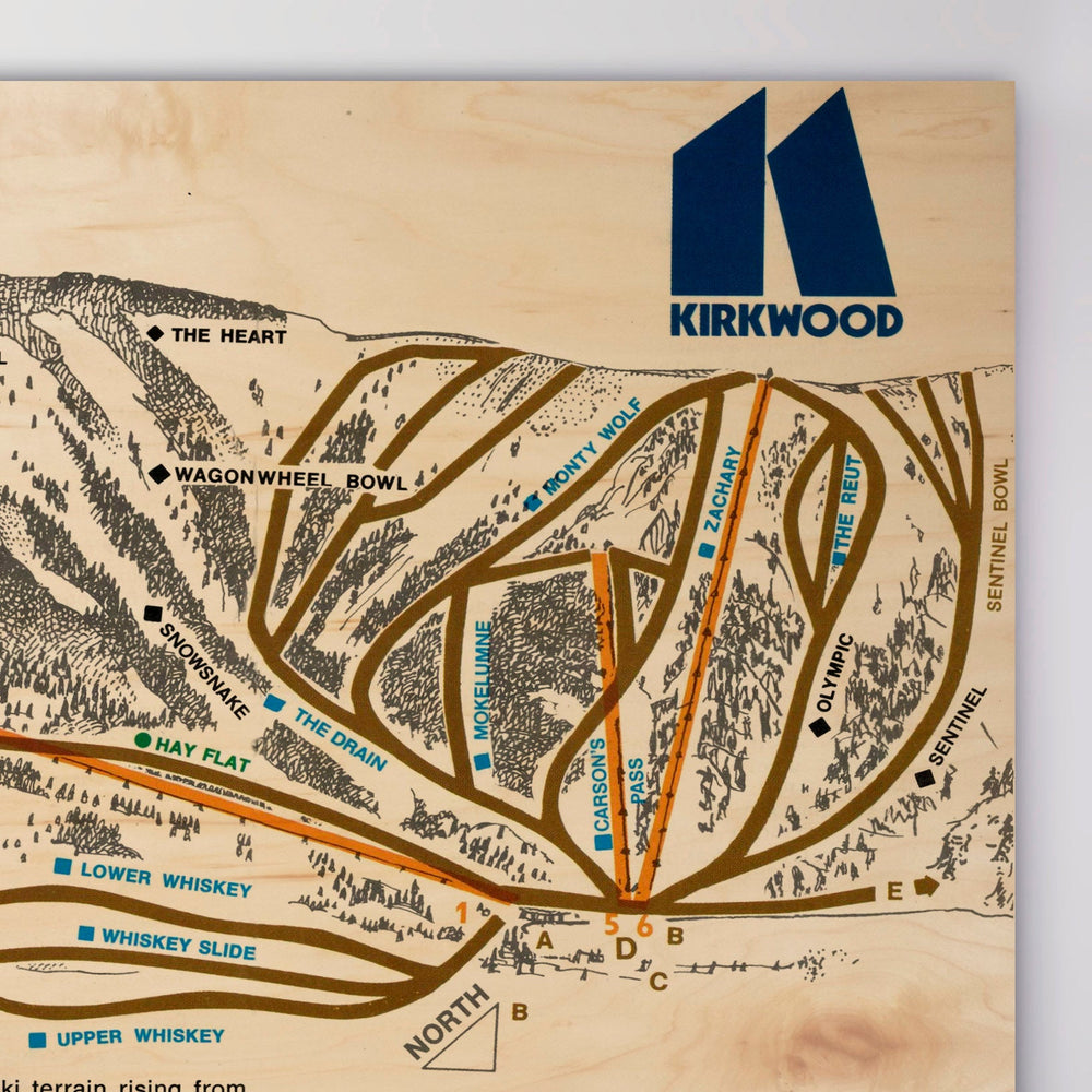 Kirkwood Resort Map 1976