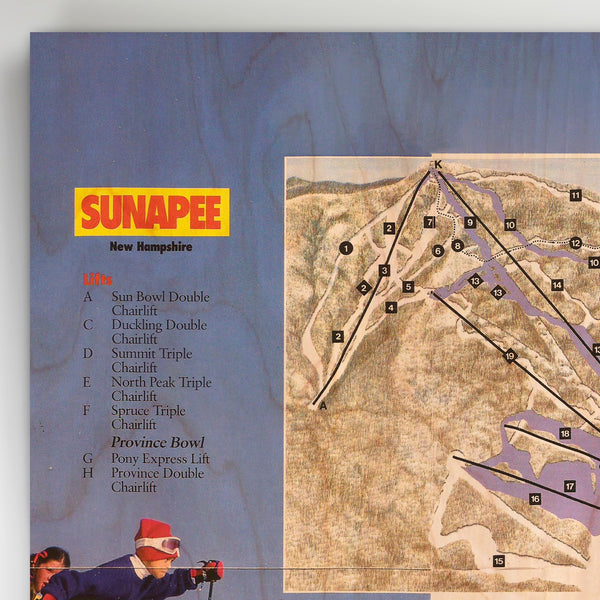 Mount Sunapee Resort Map 1987