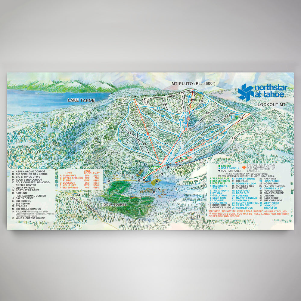 Northstar Resort Map 1975