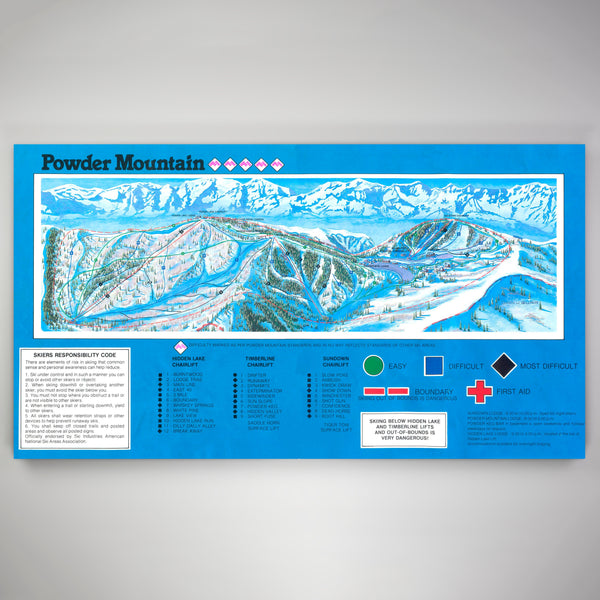 Powder Mountain Resort Map 1987